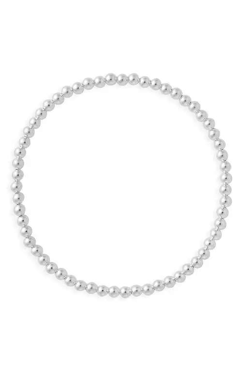 NASHELLE Beaded Stretch Bracelet - Sterling Silver