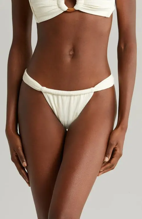 MONTCE Sandra Rib Bikini Bottom - Cream Rib