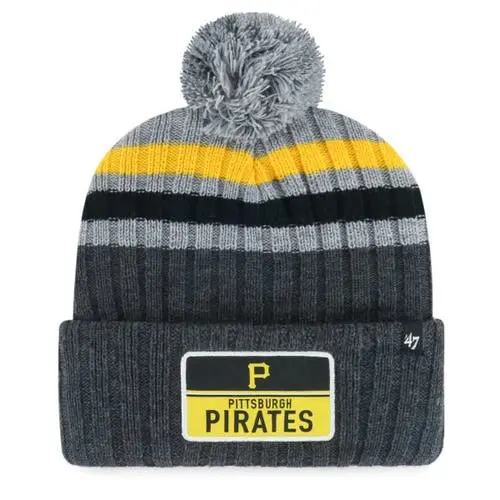 '47 Pittsburgh Pirates Stack Cuffed Knit Hat With Pom