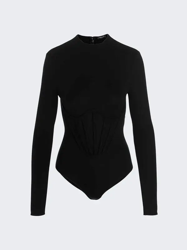 Versace Draped Bodysuit - Black
