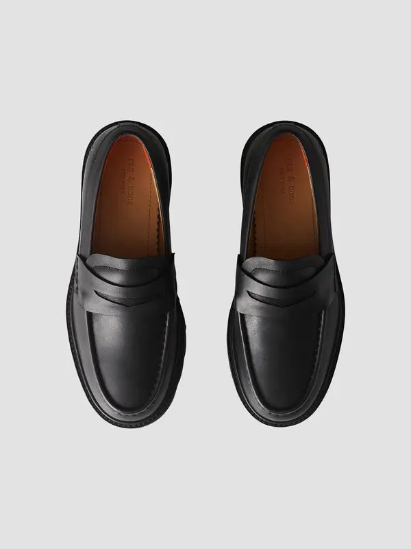Rag & Bone Carter Leather Loafers - Black