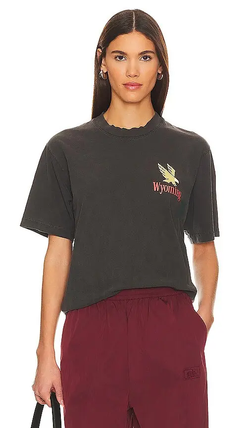 DIAMOND CROSS RANCH Jackson Eagle Tee In Black - Washed Black