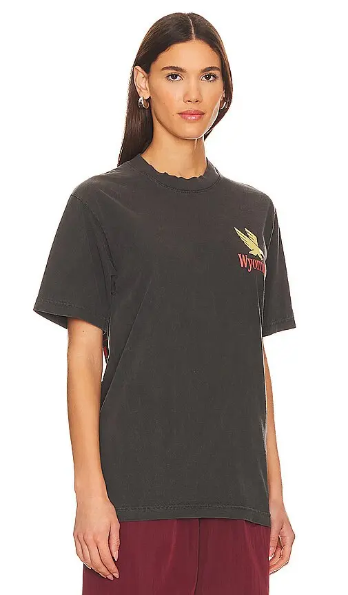 DIAMOND CROSS RANCH Jackson Eagle Tee In Black - Washed Black