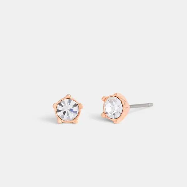 COACH® Halo Tea Rose Stud Earrings