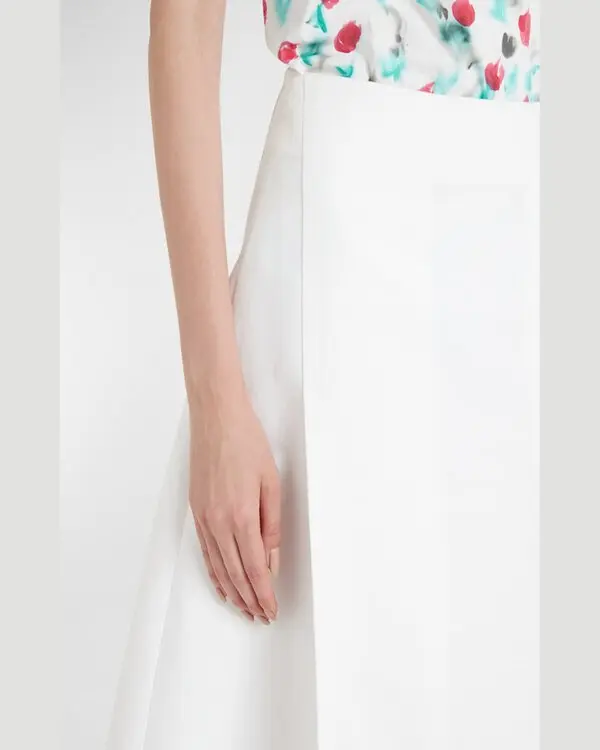 Marni Flared Midi Skirt With Double Pleating