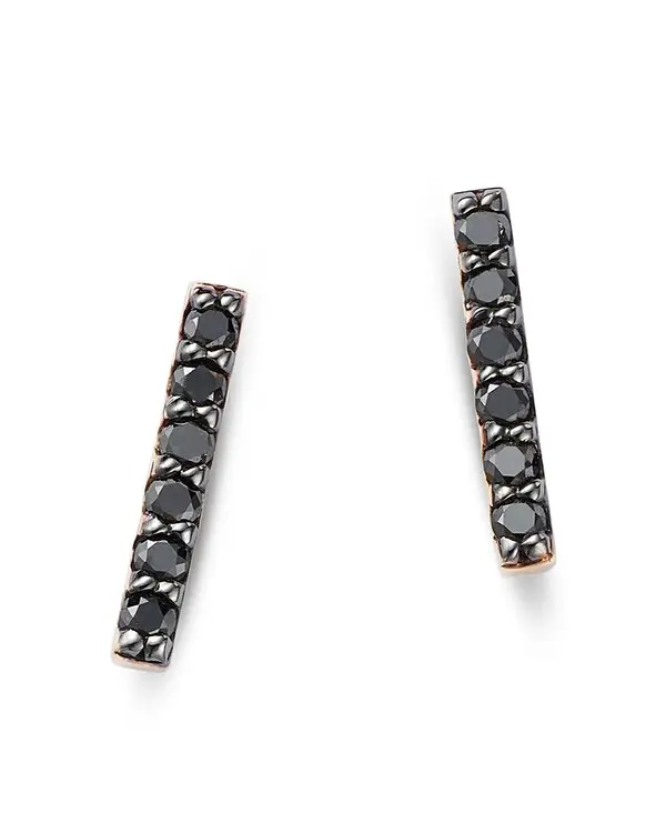 Bloomingdale'S Diamond Bar Stud Earrings - Black