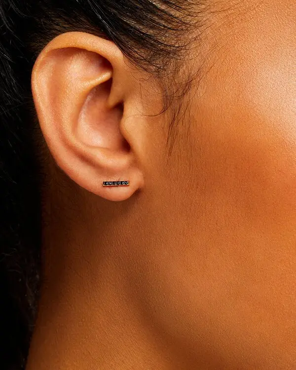 Bloomingdale'S Diamond Bar Stud Earrings - Black