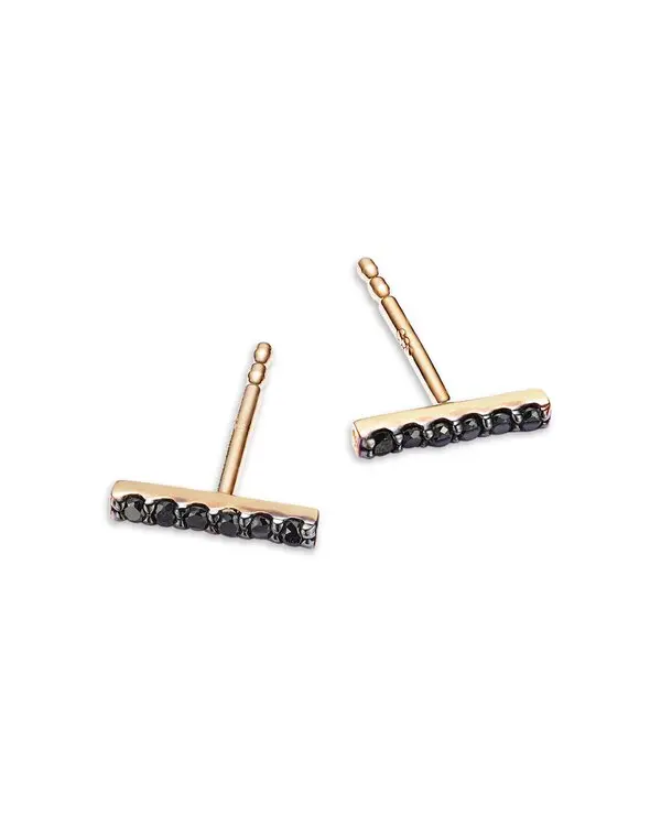 Bloomingdale'S Diamond Bar Stud Earrings - Black