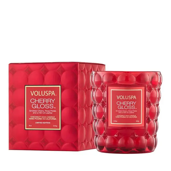 Voluspa Cherry Gloss Classic Candle, 6.5 Oz - Red