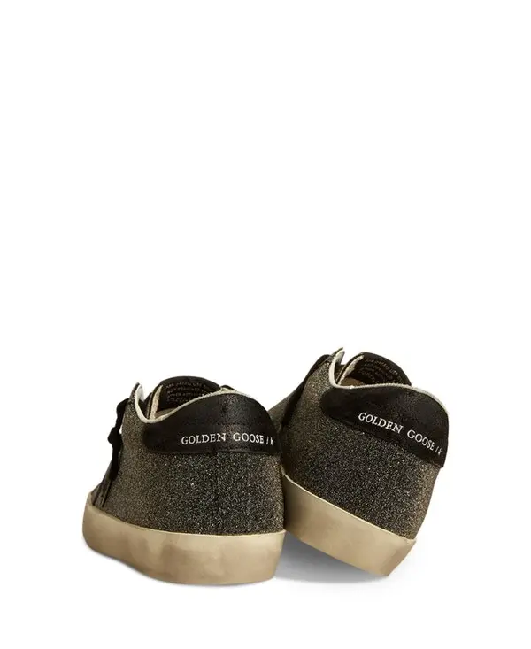 GOLDEN GOOSE Super-star Swarovski Crystal Mid-top Sneakers - Black