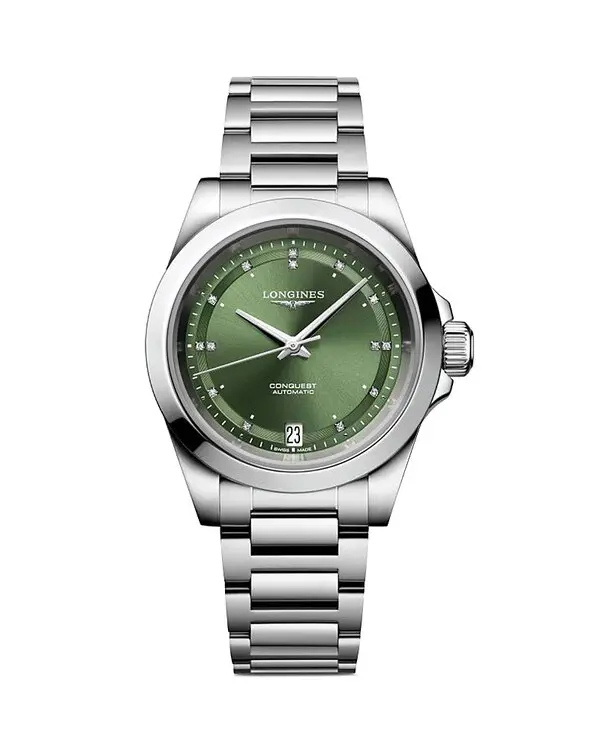 LONGINES Conquest 34mm Watch - Green/silver