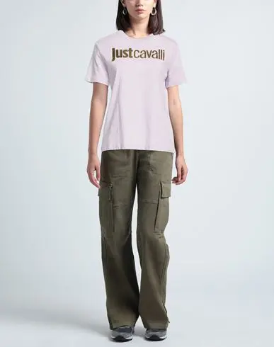 Just Cavalli T-shirt In Cotton Jersey - Purple