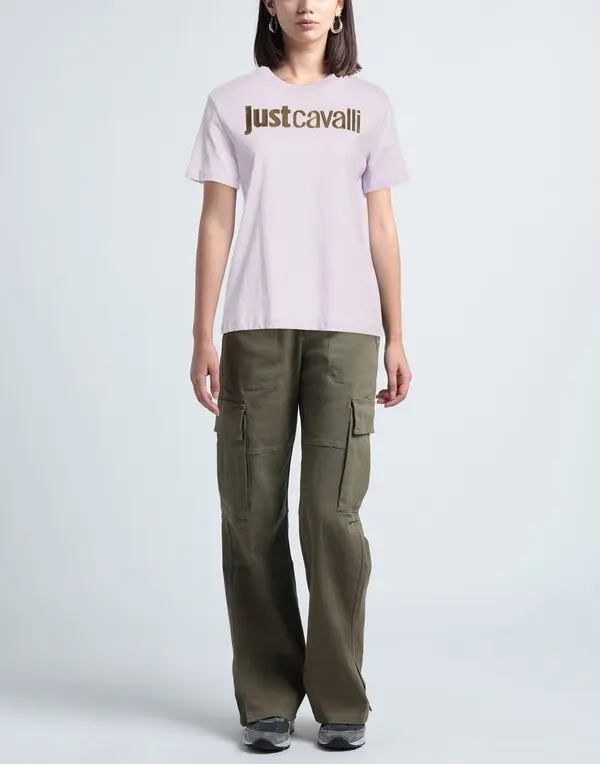 Just Cavalli T-shirt In Cotton Jersey - Purple