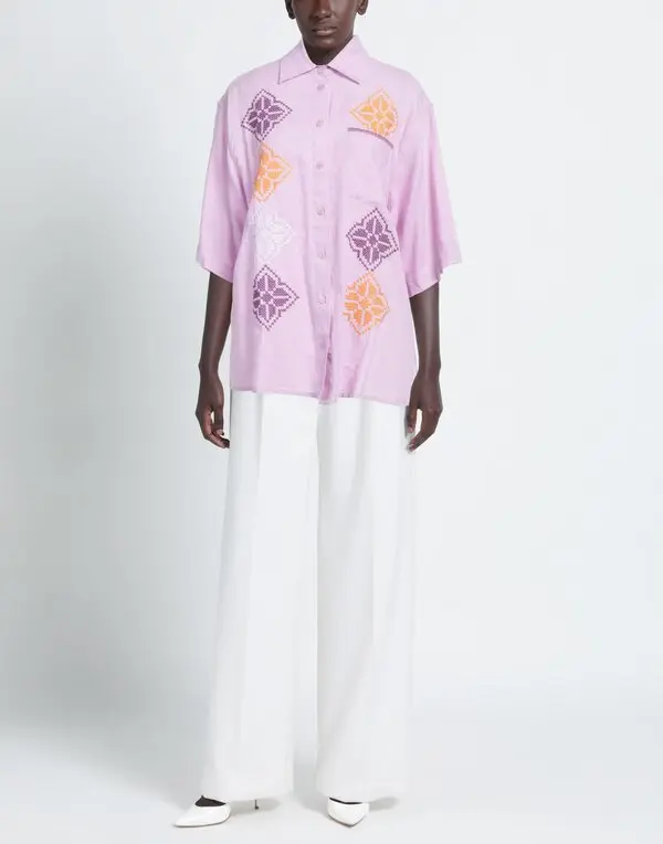 Sandro Woven Embroidered Shirt