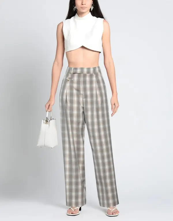 VICOLO Tartan Tapered Trousers