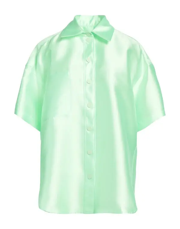Sandro Lime Polyester Silk Shirt - Green