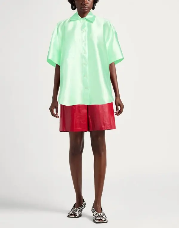 Sandro Lime Polyester Silk Shirt - Green