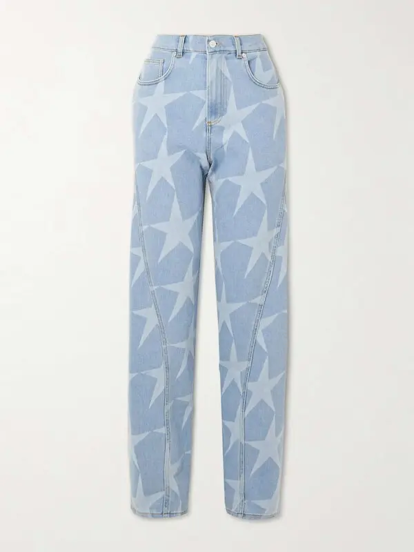 MUGLER Printed Boyfriend Jeans