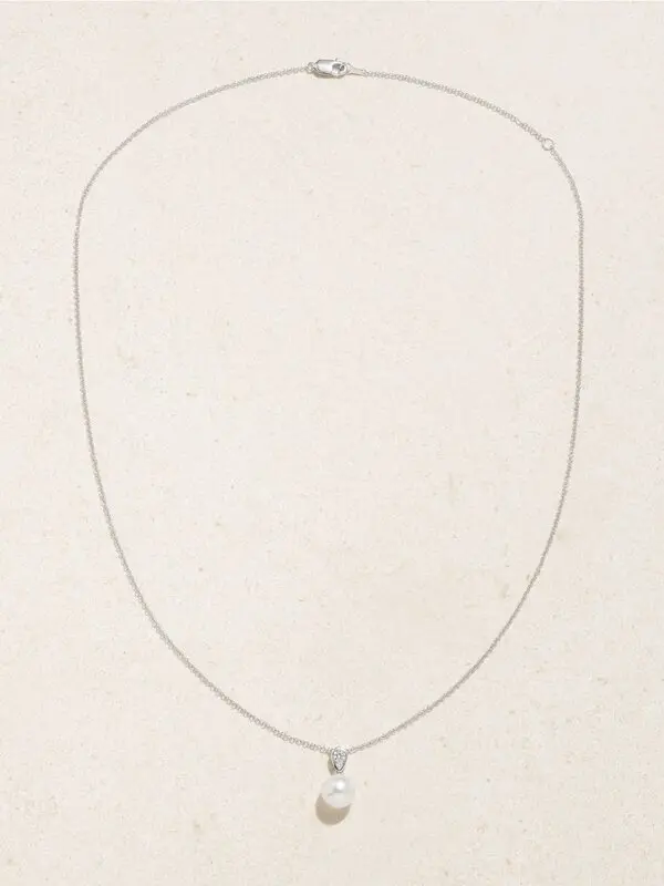 Mikimoto Morning Dew Pearl And Diamond Necklace