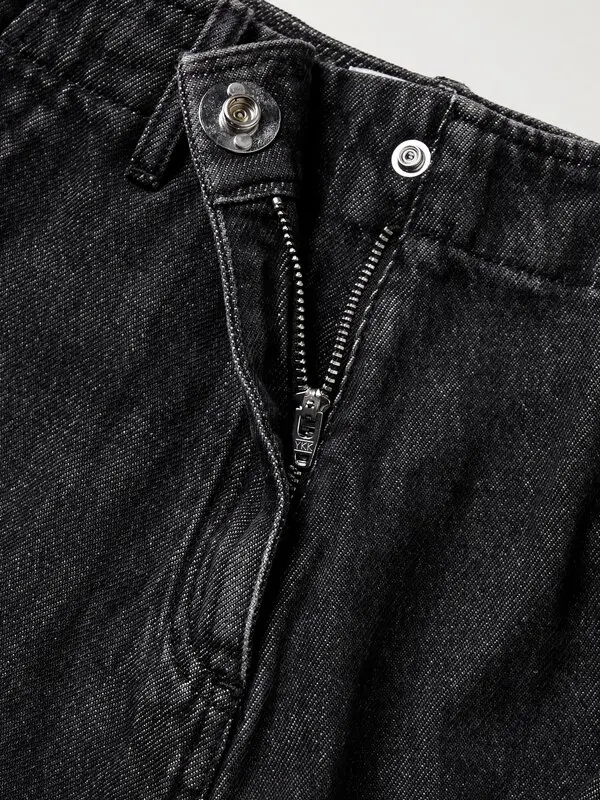 Coperni High-rise Wide-leg Cargo Jeans - Black