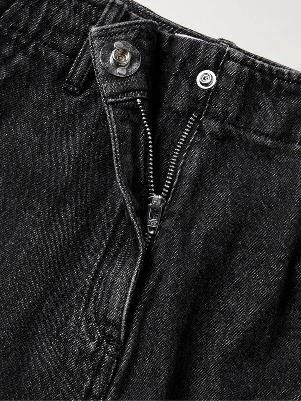 Coperni High-rise Wide-leg Cargo Jeans - Black
