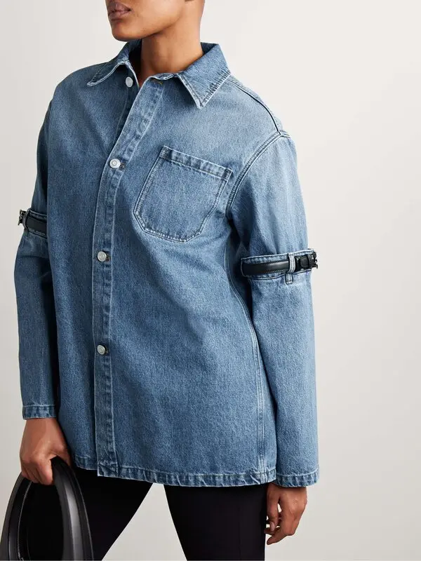 Coperni Oversized Paneled Denim Jacket - Blue