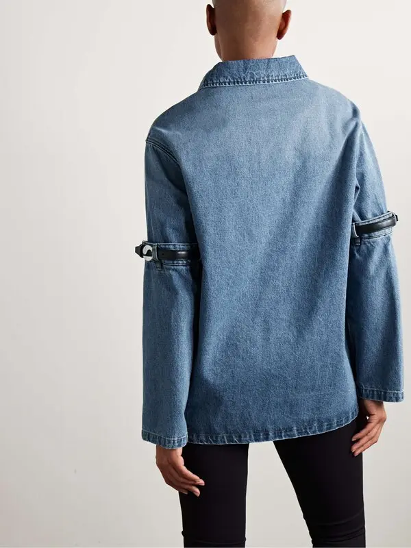 Coperni Oversized Paneled Denim Jacket - Blue