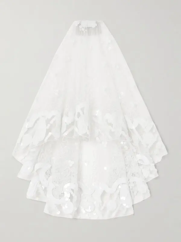 16Arlington Sequin-embellished Tulle Veil