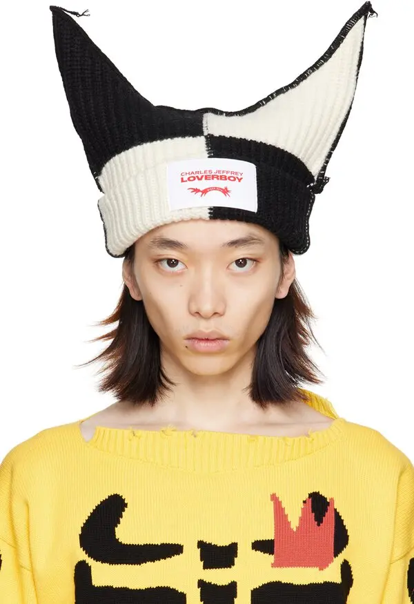 帽子 Charles Jeffrey LOVERBOY Charles Jeffrey Loverboy logo-patch chunky-knit Beanie