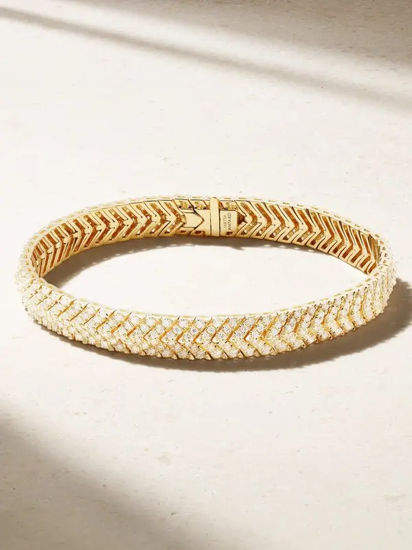 ANITA KO Zipper 18-karat Diamond Bracelet - Gold