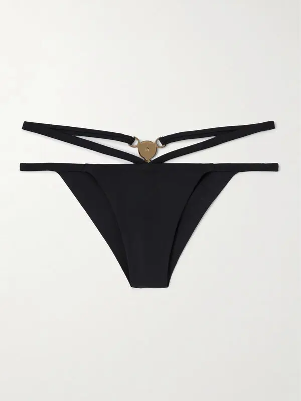 Versace Embellished Bikini Briefs - Black