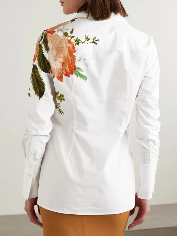 Erdem Floral-print Cotton-poplin Shirt