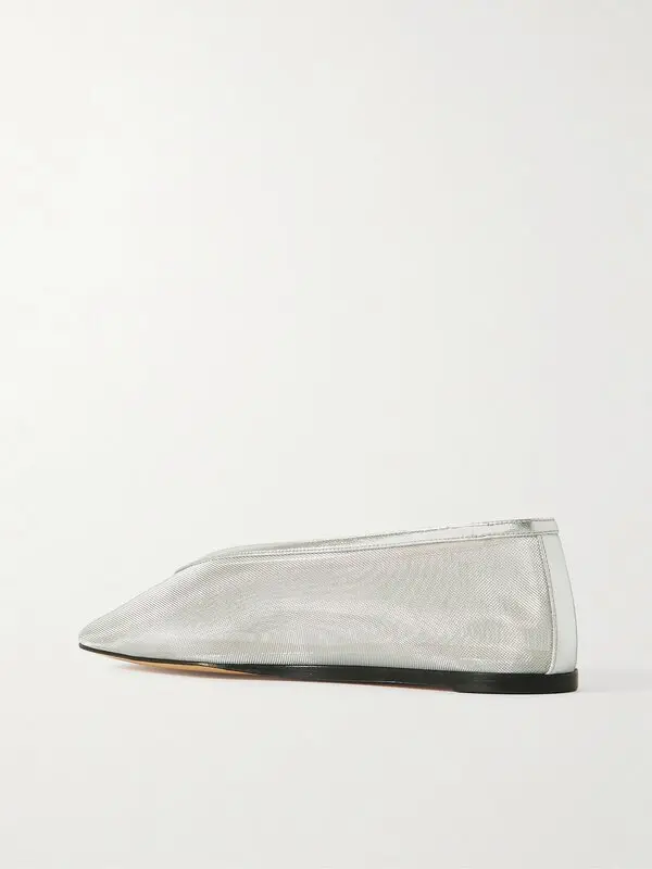 Le Monde Beryl Luna Metallic Ballet Flats - Silver