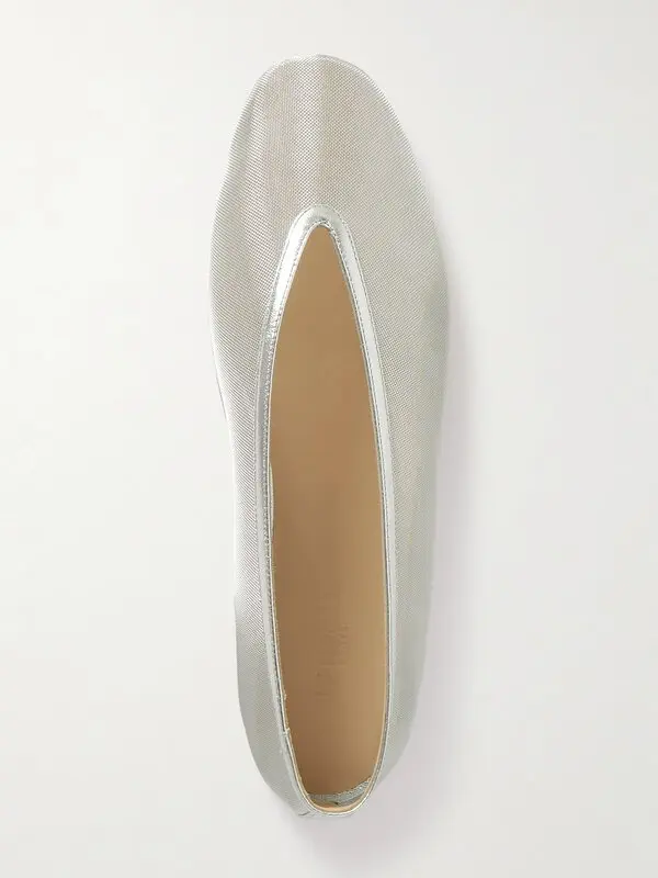 Le Monde Beryl Luna Metallic Ballet Flats - Silver