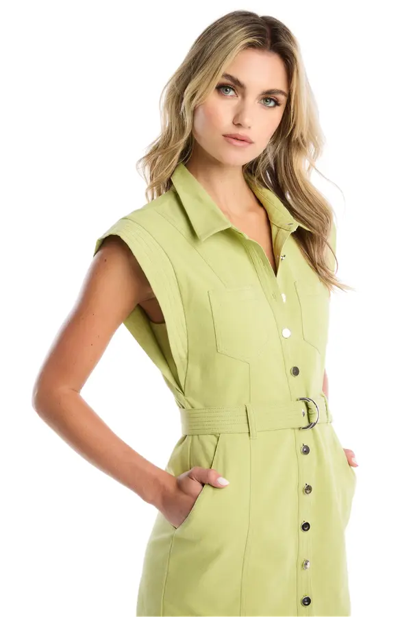 Allison Avril Shirt Dress - Green