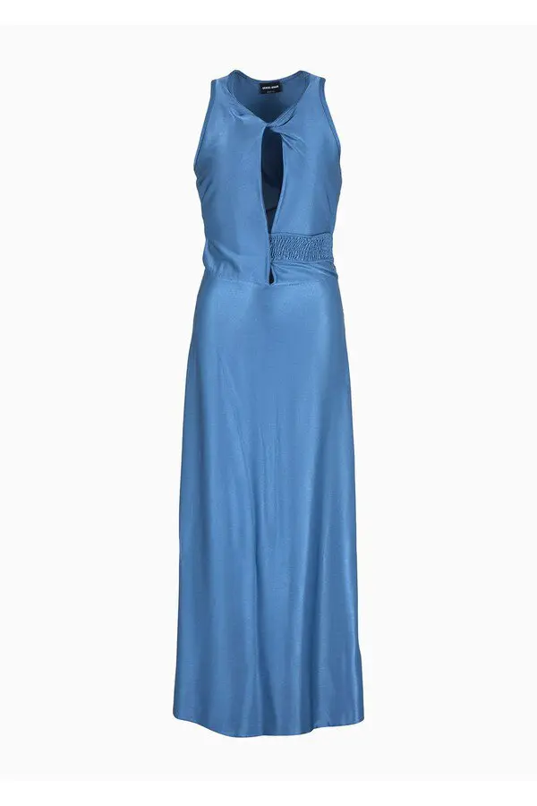 Giorgio Armani Asv Long Dress In Stretch Viscose