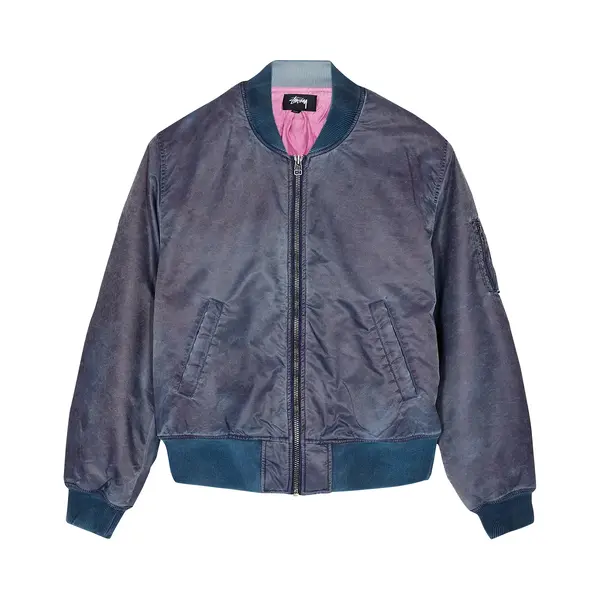 StÜssy Dyed Nylon Bomber - Blue