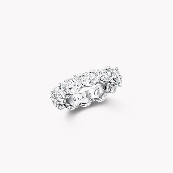 Graff Claw Set Pear Shape Diamond Eternity Ring - Platinum