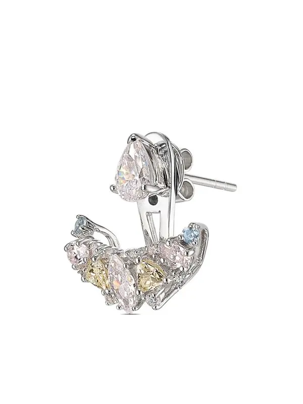 ANABELA CHAN 18kt White Gold Twinkle Ear-jacket Earrings - Silver