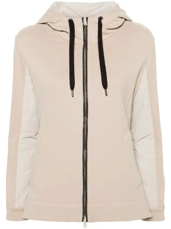Brunello Cucinelli Zip-up Cotton Hoodie - Neutrals