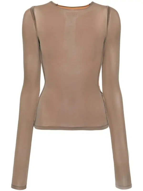 MAISON MARGIELA Exposed-seam Round-neck Top