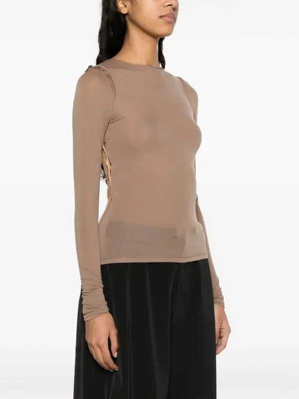 MAISON MARGIELA Exposed-seam Round-neck Top