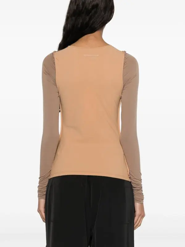 MAISON MARGIELA Exposed-seam Round-neck Top