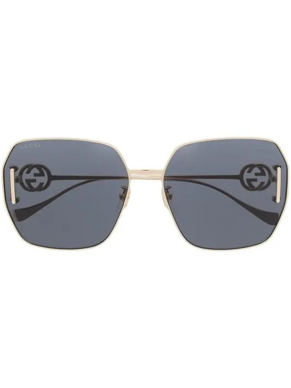 Gucci Oversized Sunglasses - Gold