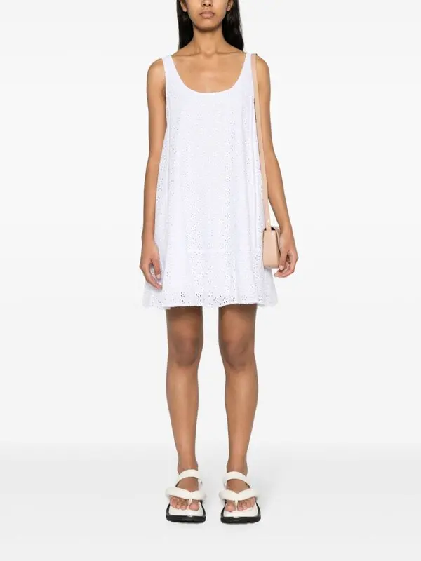 Kenzo Broderie-anglaise Sleeveless Minidress