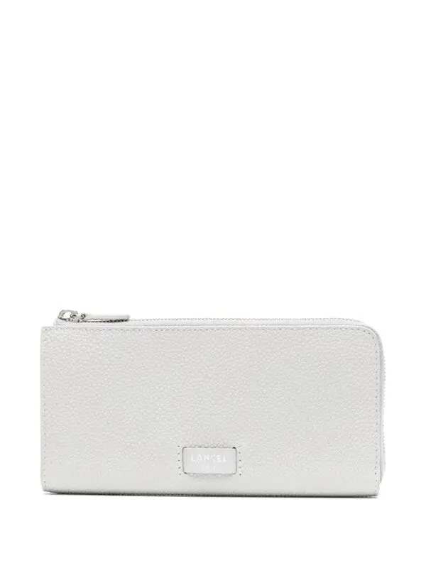 LANCEL Ninon Leather Zipped Wallet - White