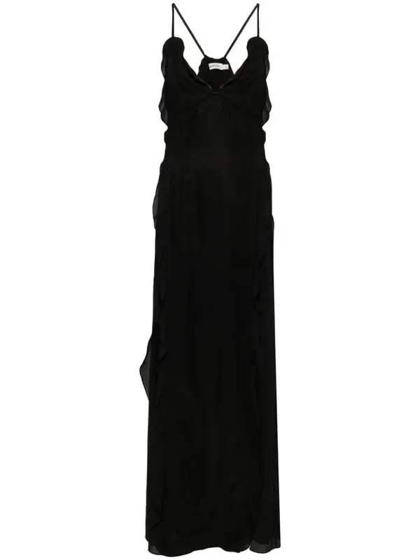 Simkhai Emily Ruffled Maxi Dress - Black