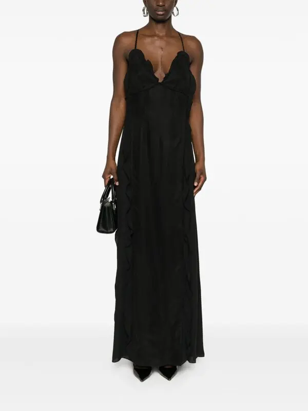 Simkhai Emily Ruffled Maxi Dress - Black