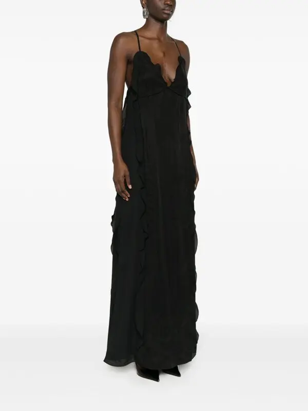 Simkhai Emily Ruffled Maxi Dress - Black