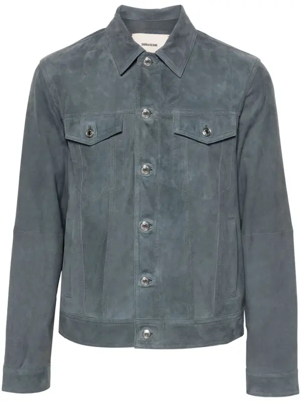 Zadig&Voltaire Suede Shirt Jacket - Grey